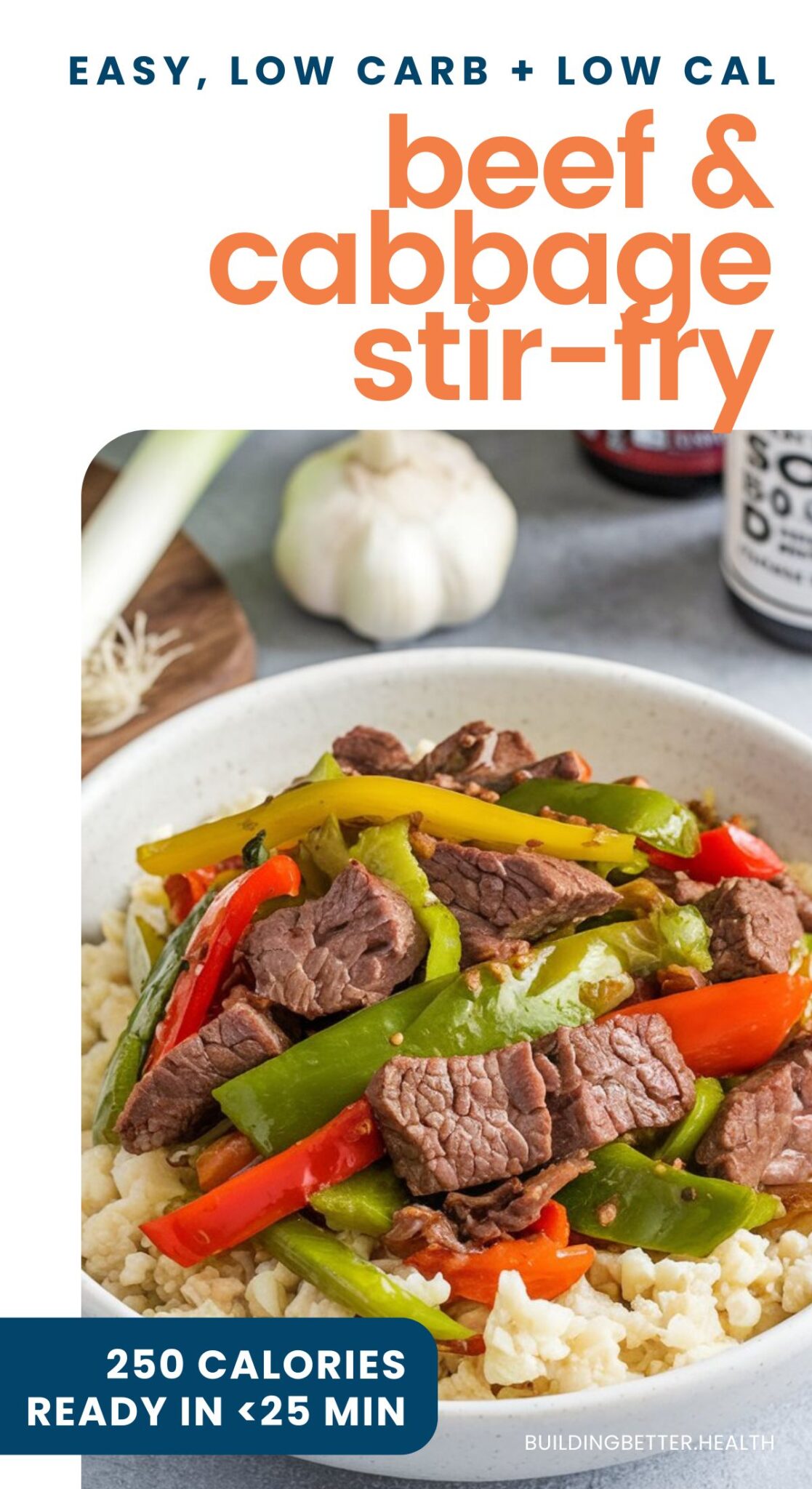 Beef and Cabbage Stir-Fry Recipe | Low Calorie Low Carb Dinner