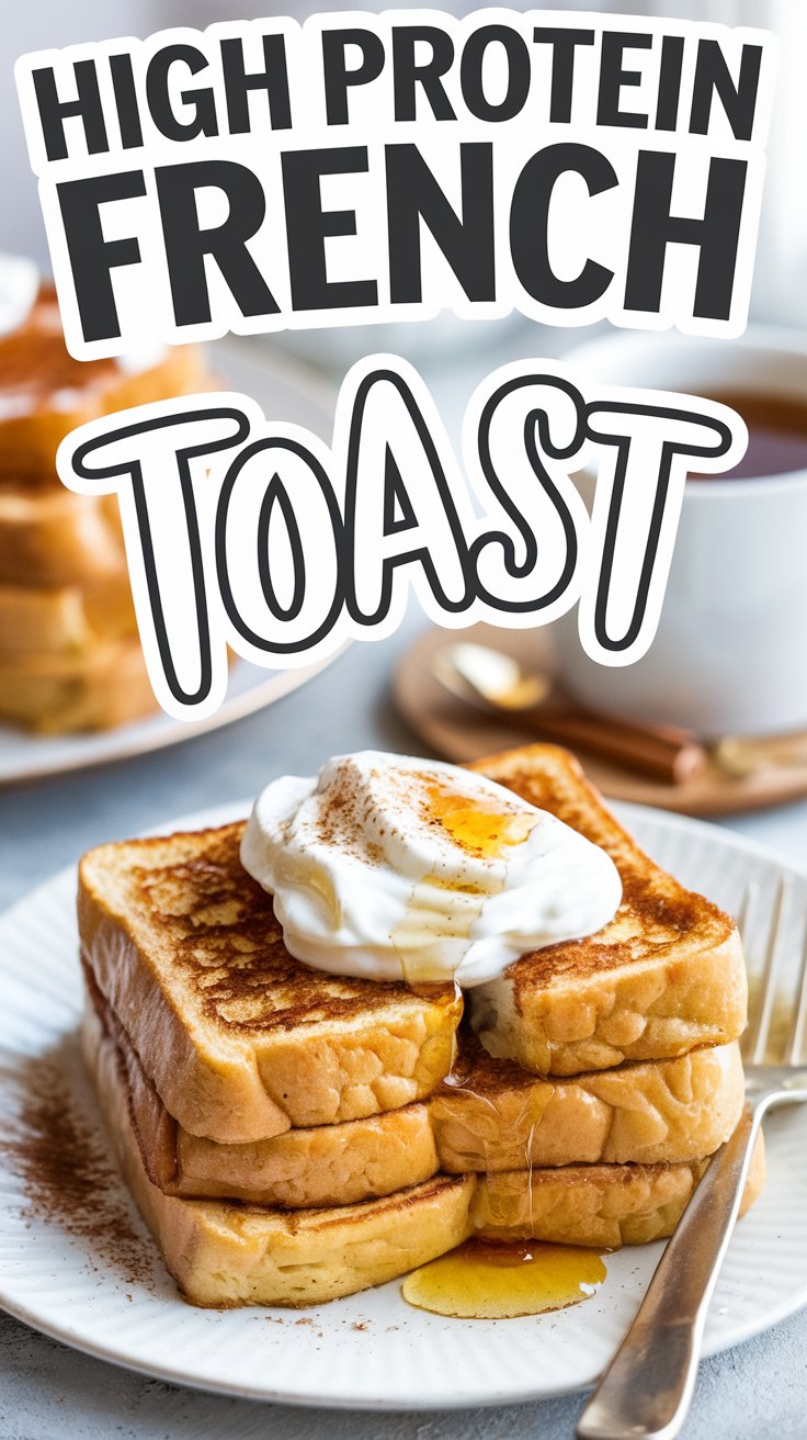 Protein French Toast with Greek Yogurt & Cinnamon