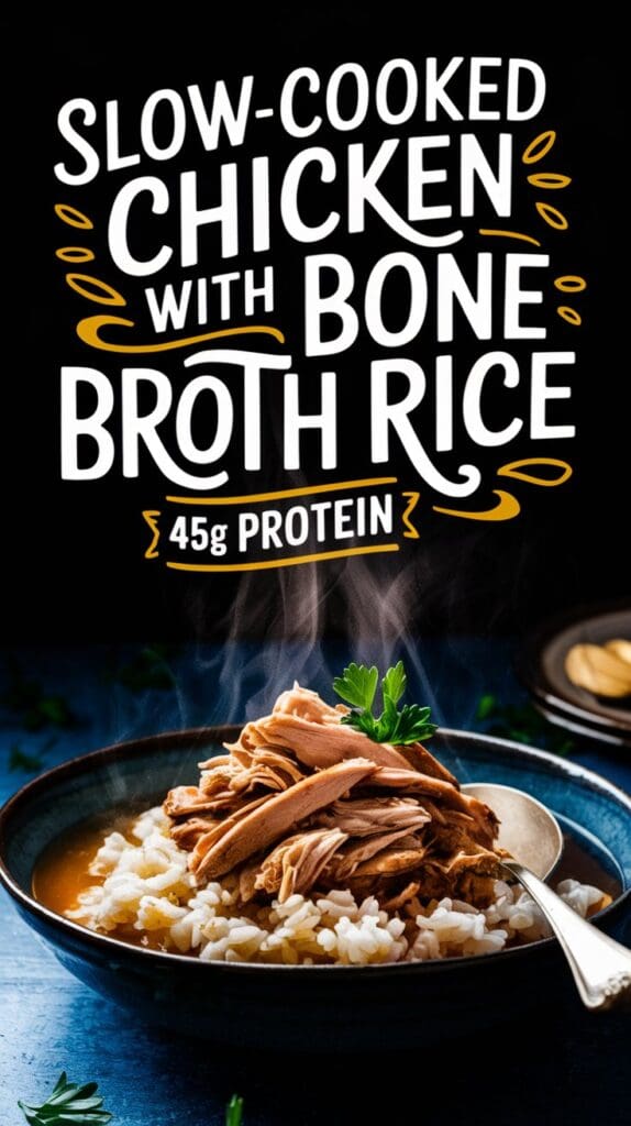 Slow-Cooked Shredded Chicken with Bone Broth Rice | Comfort Meal with ...