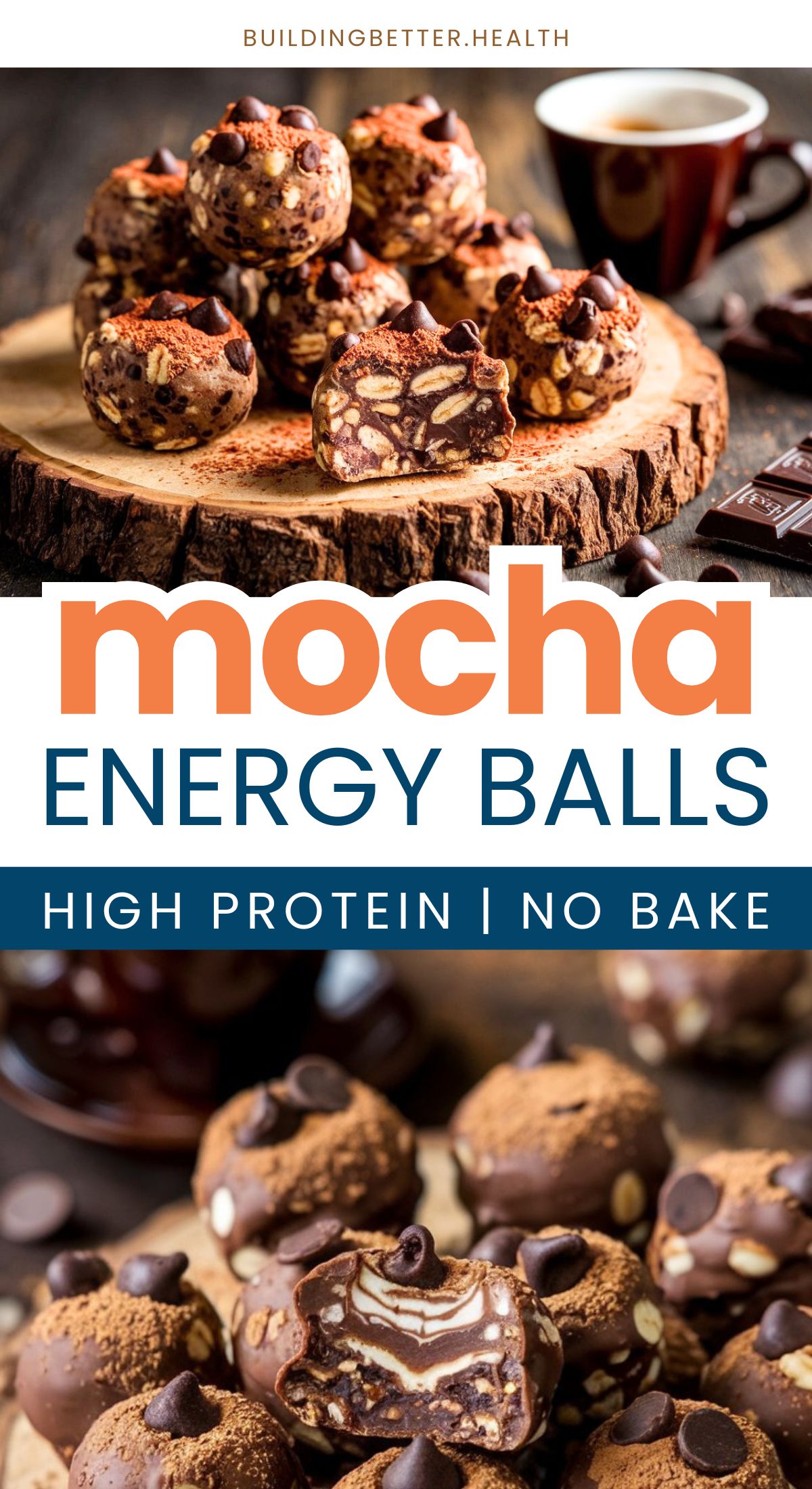 Mocha ENERGY BALLS | No Bake, High Protein Snack